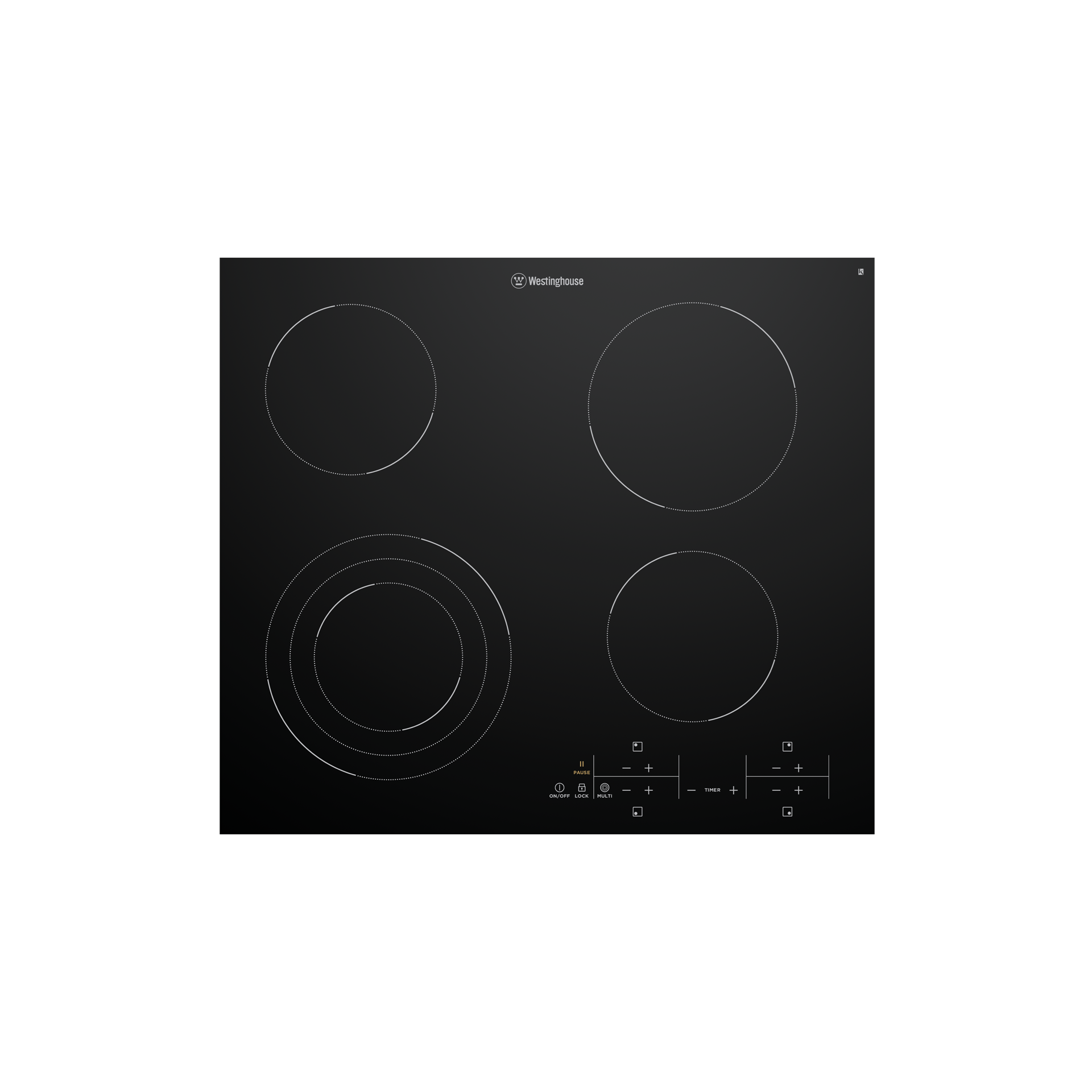 60cm 4 zone ceramic cooktop - WHC643BC