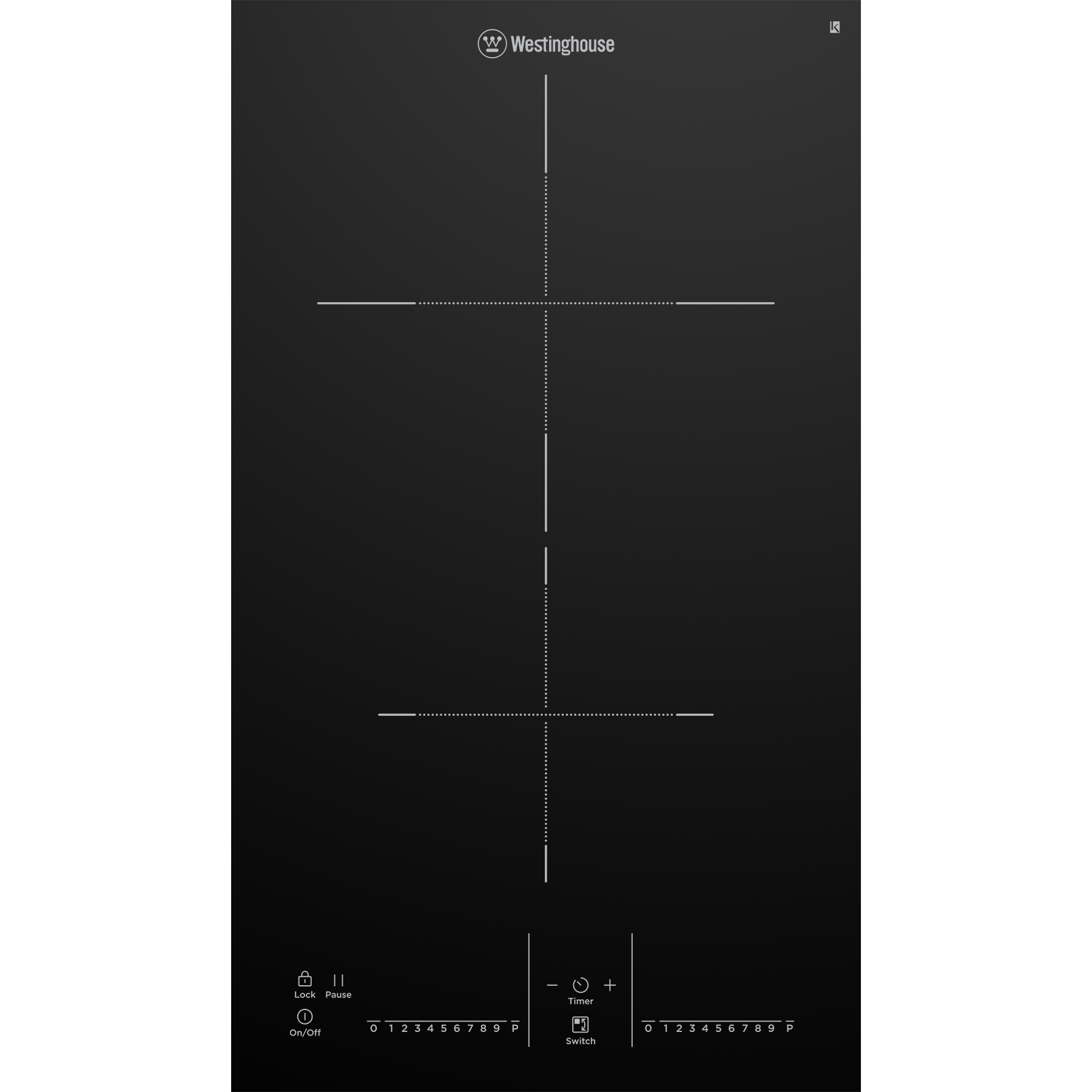 30cm 2 zone induction cooktop - WHI323BD | Westinghouse Australia