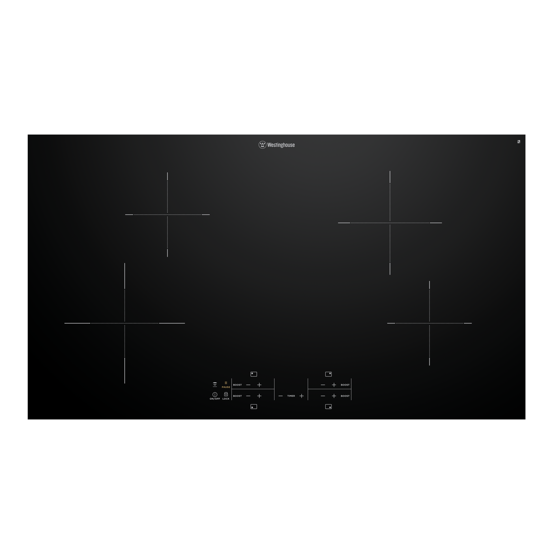 90cm 4 zone induction cooktop - WHI943BC | Westinghouse Australia