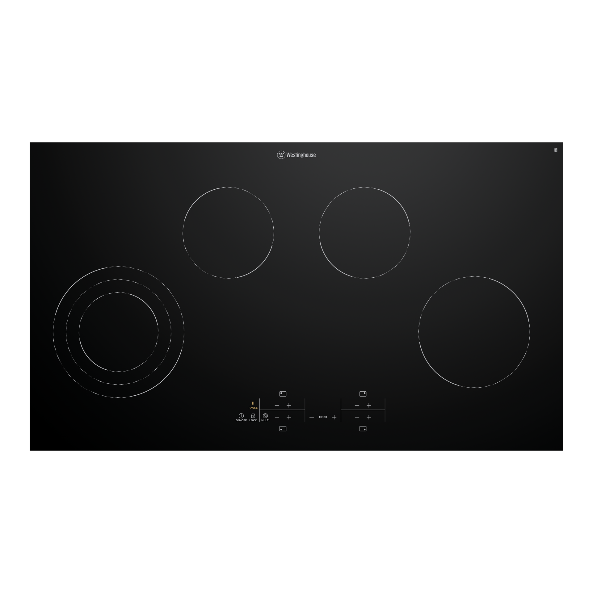 90cm 4 zone ceramic cooktop - WHC943BC | Westinghouse Australia