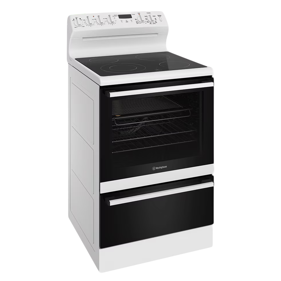 60cm electric freestanding cooker, white - WLE645WC | Westinghouse ...