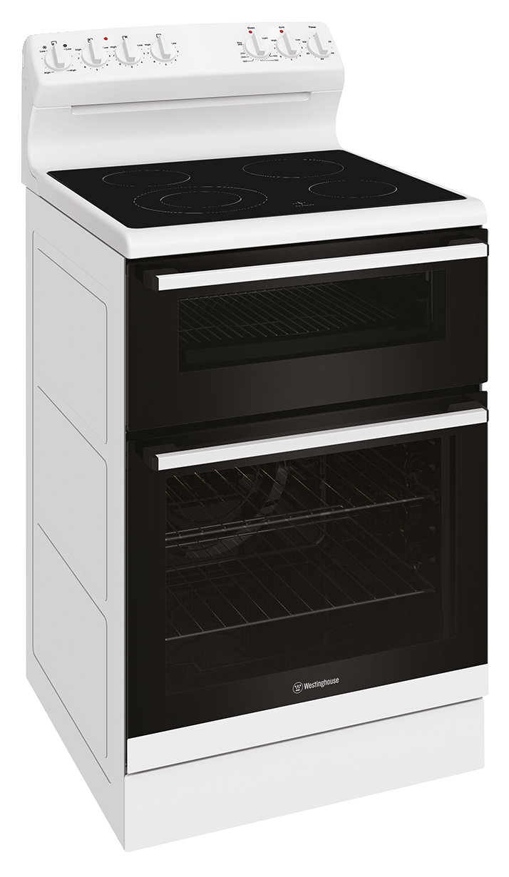 60cm freestanding electric oven and ceramic cooktop, white - WLE642WCB ...