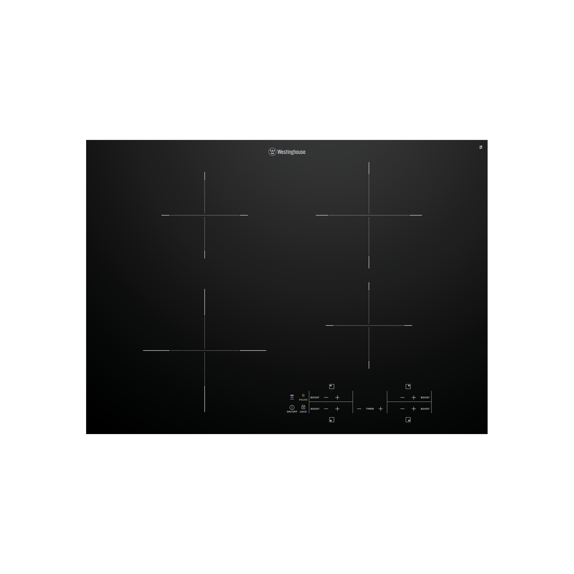 70cm 4 zone induction cooktop - WHI743BC