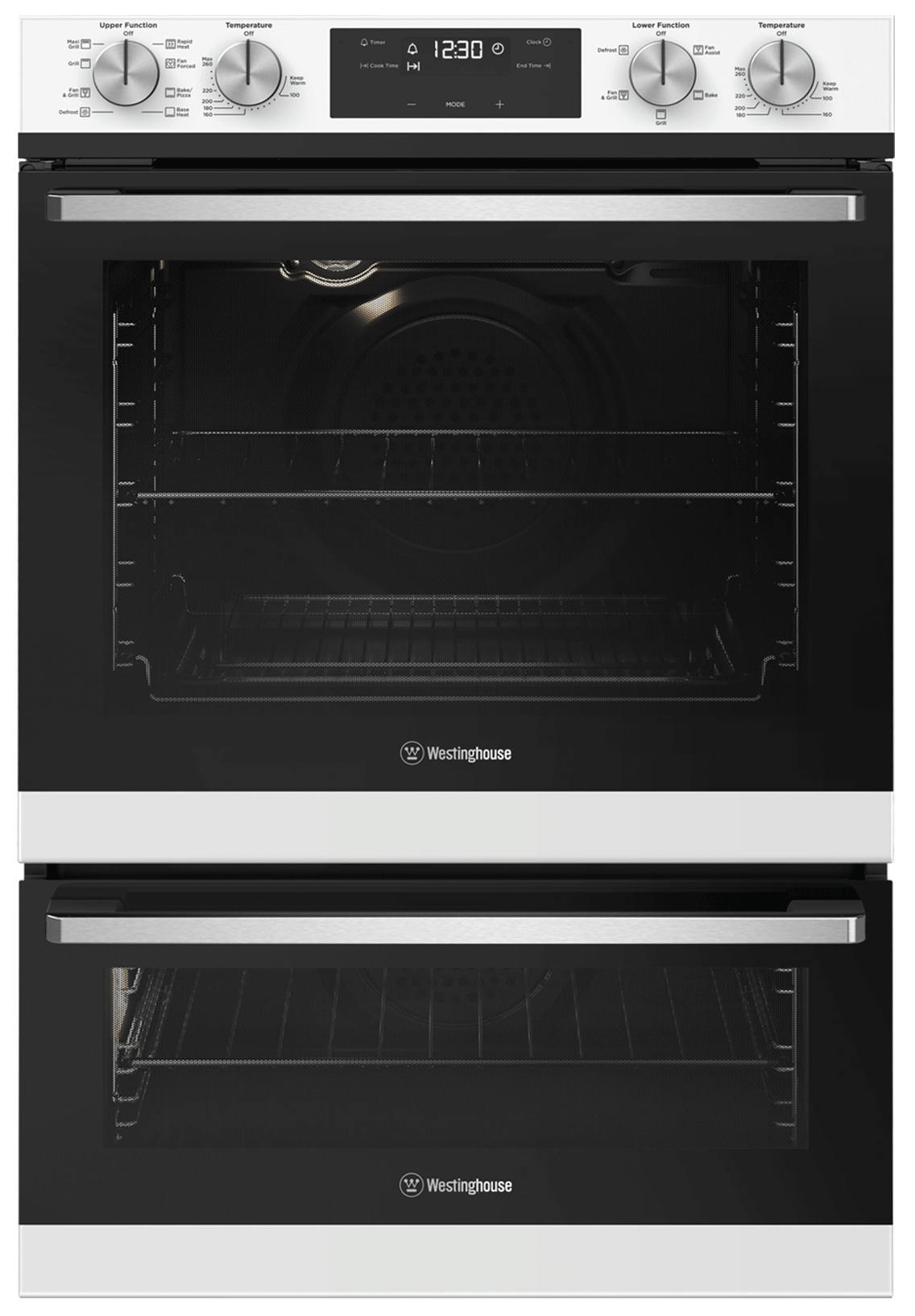 60cm multi-function 8/5 duo oven, white - WVE625WC | Westinghouse Australia