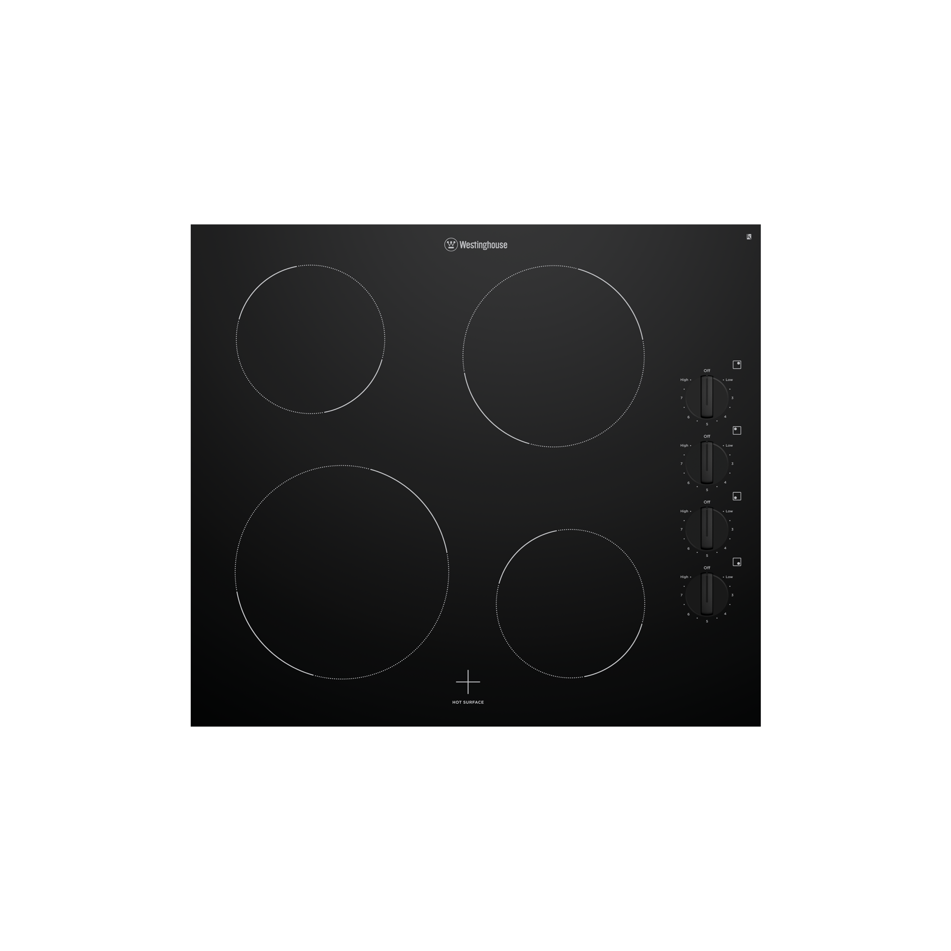 60cm 4 zone ceramic cooktop - WHC642BC