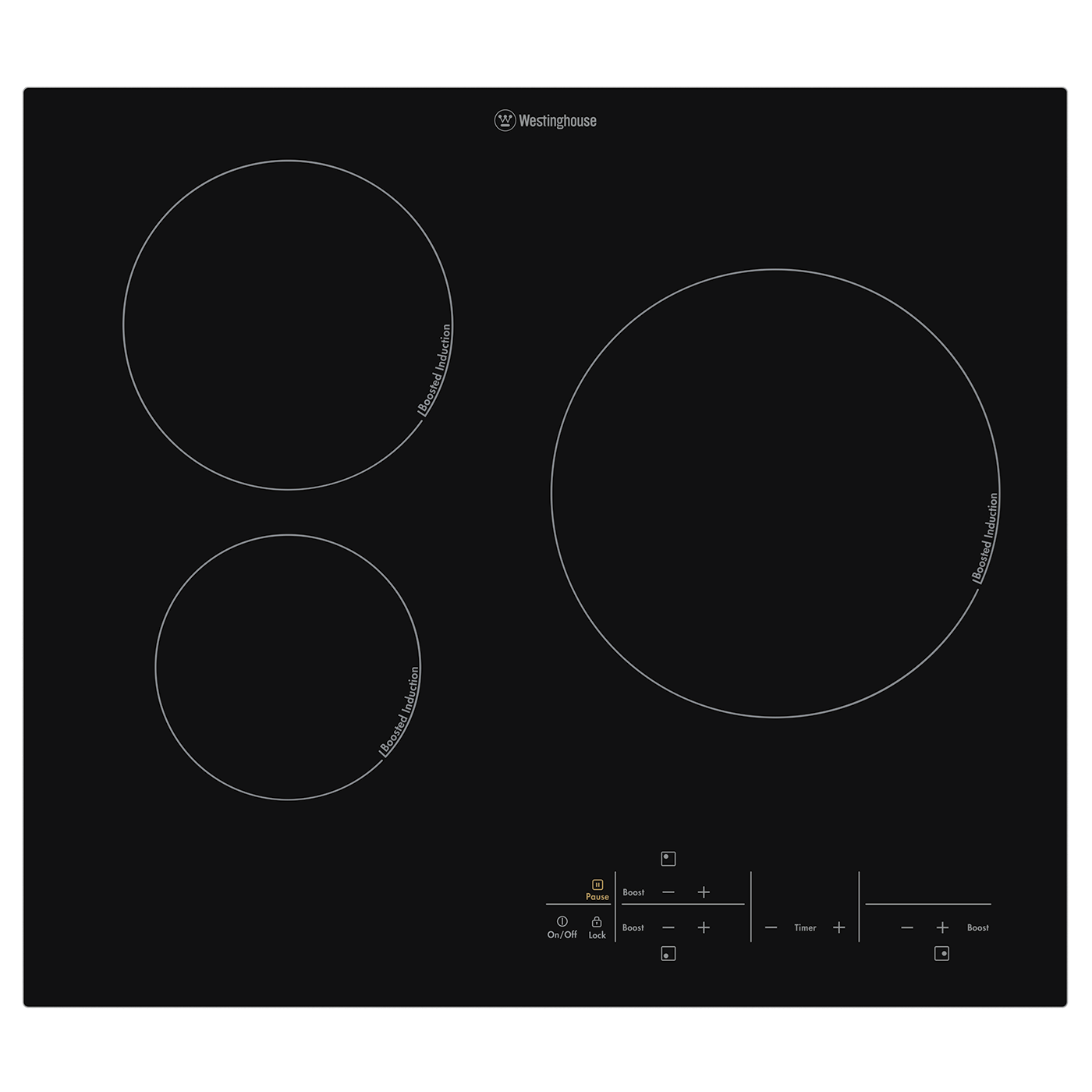 60cm 3 zone induction cooktop - WHI634BB | Westinghouse Australia