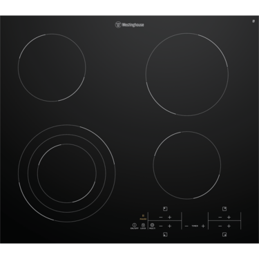 60cm 4 zone ceramic cooktop - WHC643BC | Westinghouse Australia