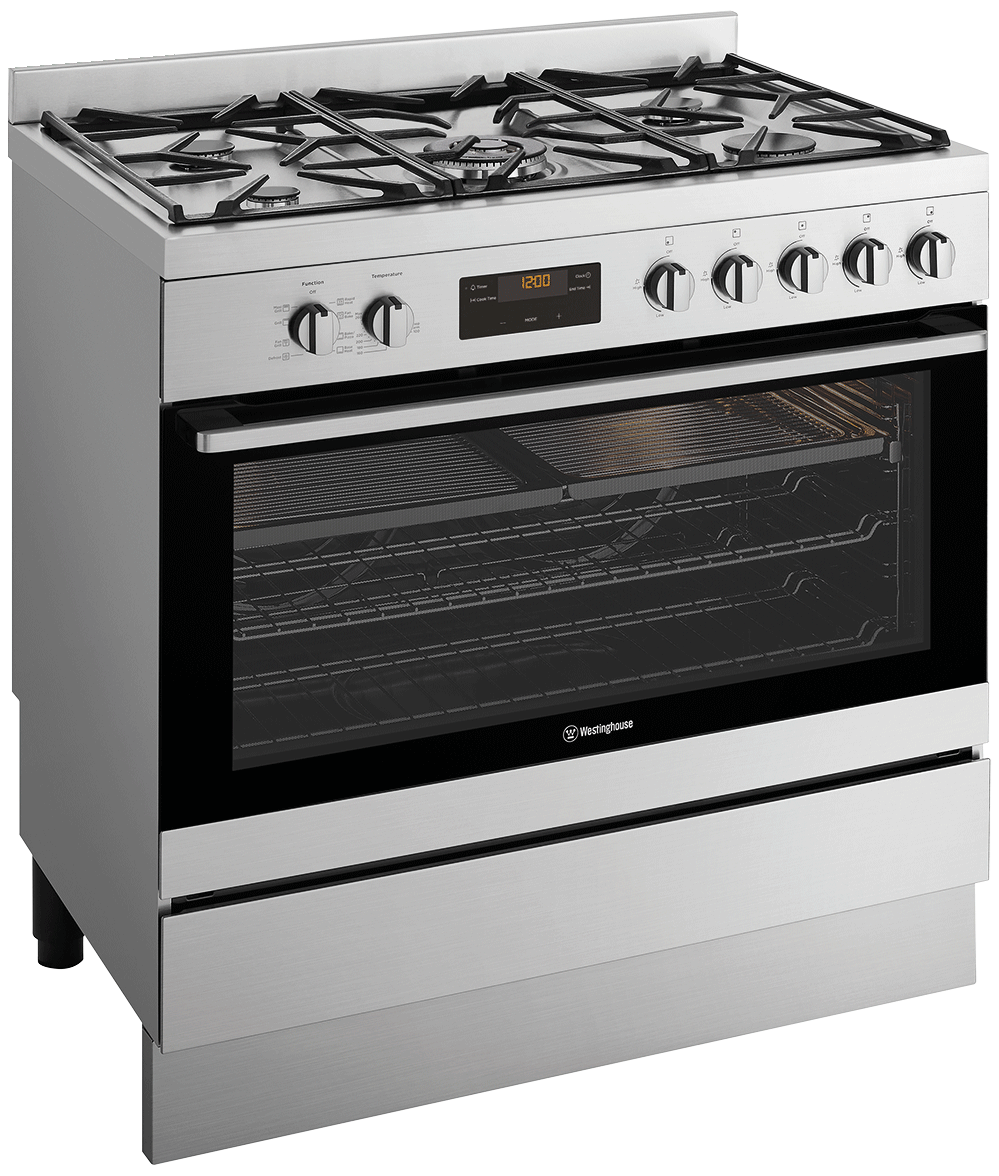 90cm dual fuel freestanding cooker - WFE914SC | Westinghouse Australia