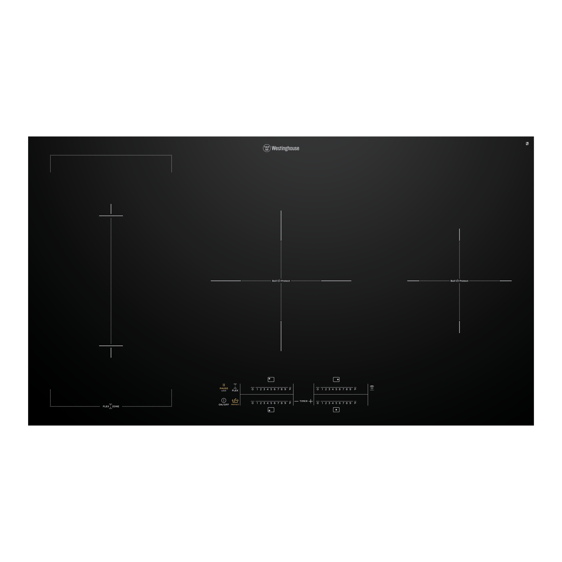 90cm 4 zone induction cooktop with BoilProtect - WHI945BC ...