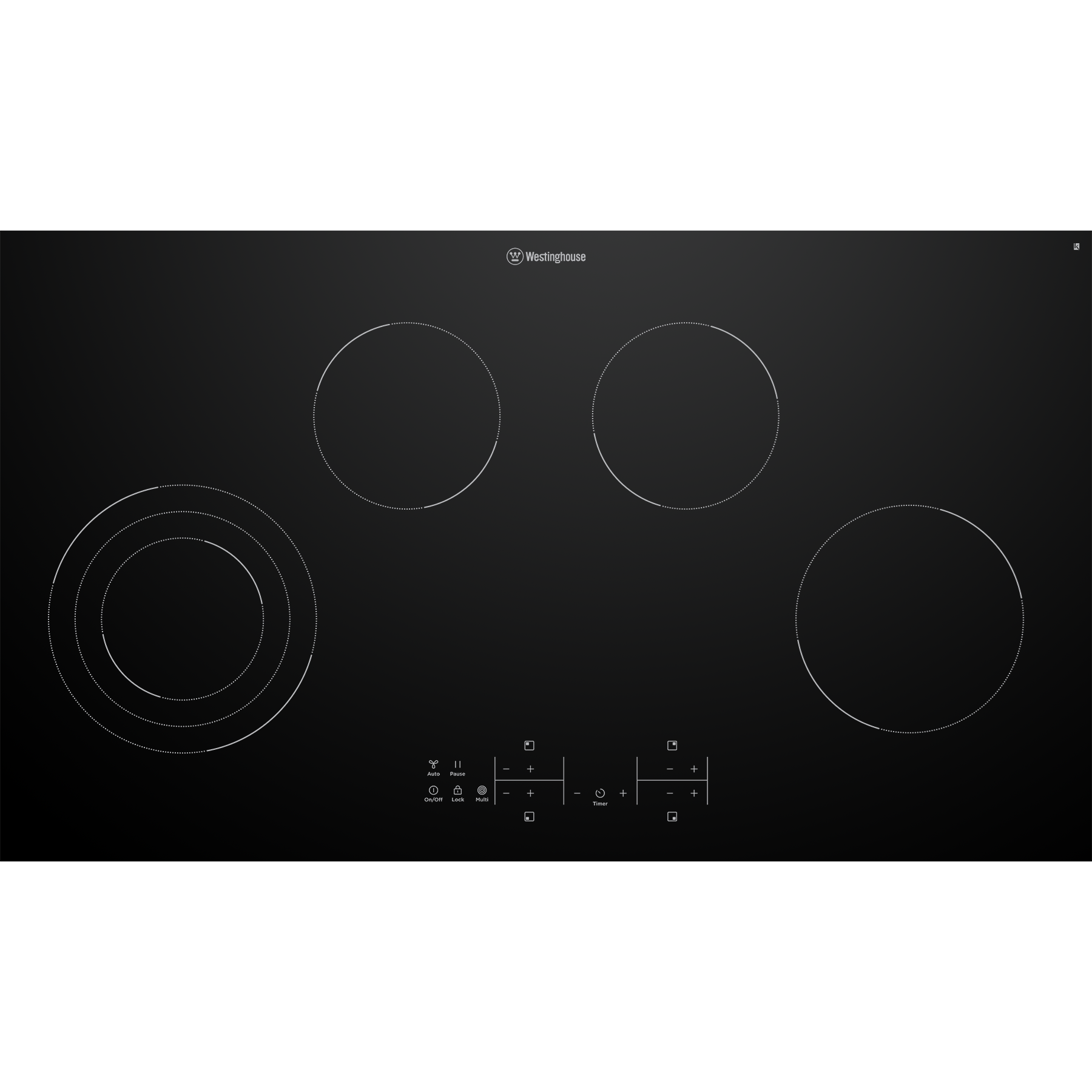 90cm 4 zone ceramic cooktop - WHC943BD | Westinghouse Australia