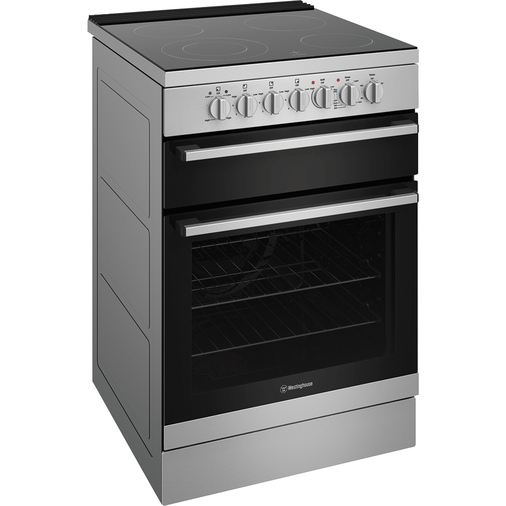 60cm freestanding electric oven and ceramic cooktop, stainless steel - WFE642SCB | Westinghouse ...