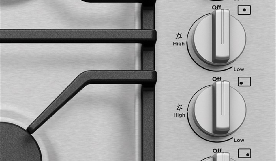 90cm 5 burner stainless steel gas cooktop - WHG955SB | Westinghouse ...
