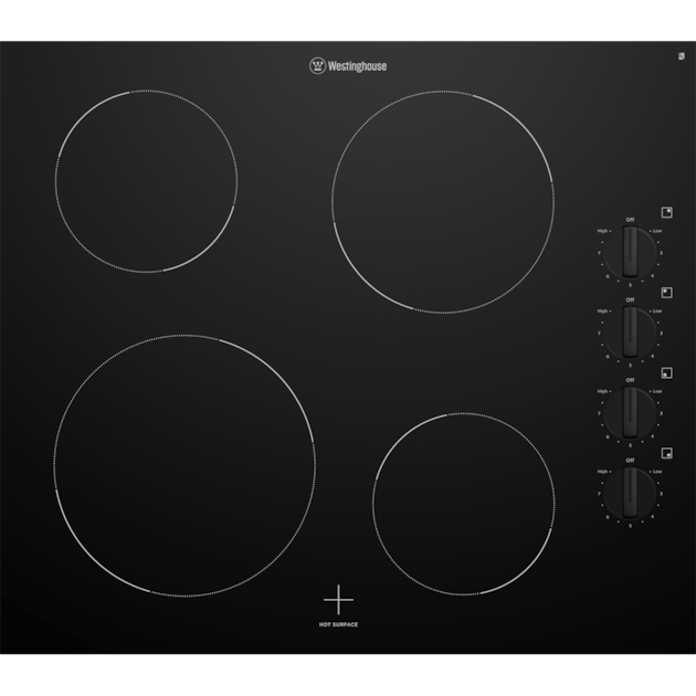 60cm 4 zone ceramic cooktop - WHC642BC | Westinghouse Australia