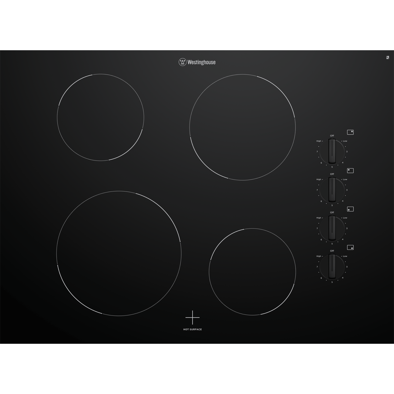 70cm 4 zone ceramic cooktop - WHC742BC | Westinghouse Australia