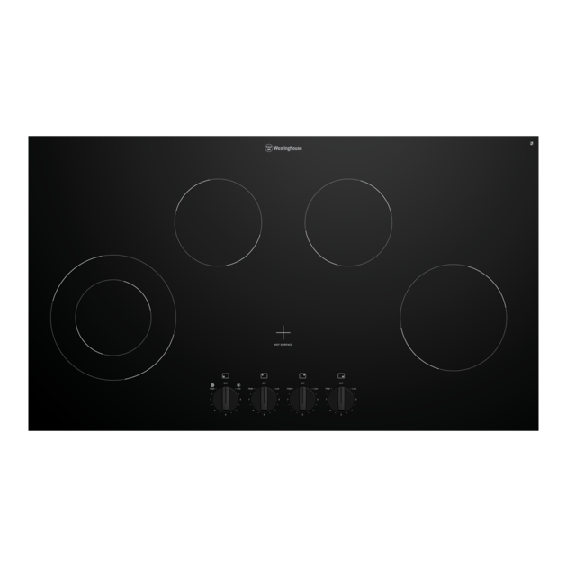 90cm 4 zone ceramic cooktop - WHC942BC | Westinghouse Australia