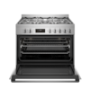 90cm freestanding electric oven and gas cooktop, stainless steel ...