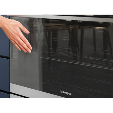 90cm freestanding electric oven and gas cooktop, stainless steel ...