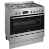 90cm freestanding electric oven and gas cooktop, stainless steel ...