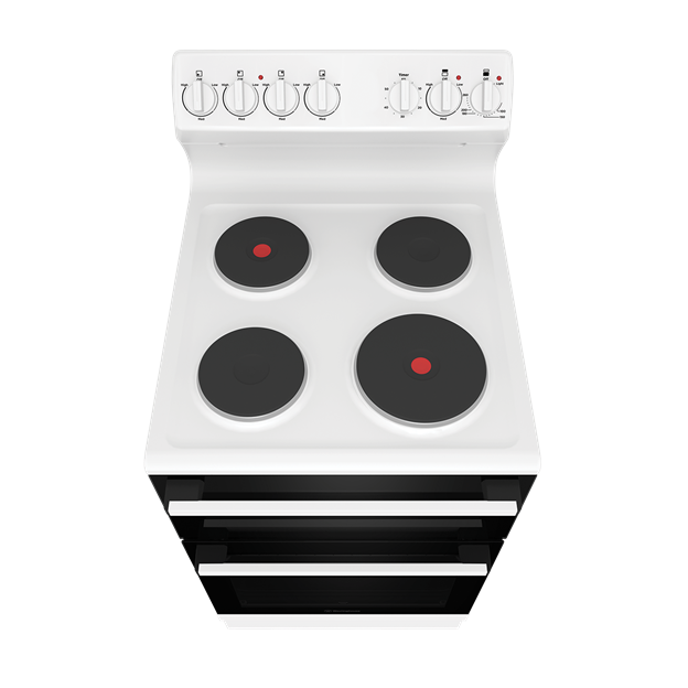 54cm freestanding electric oven and solid cooktop, white - WLE532WC ...