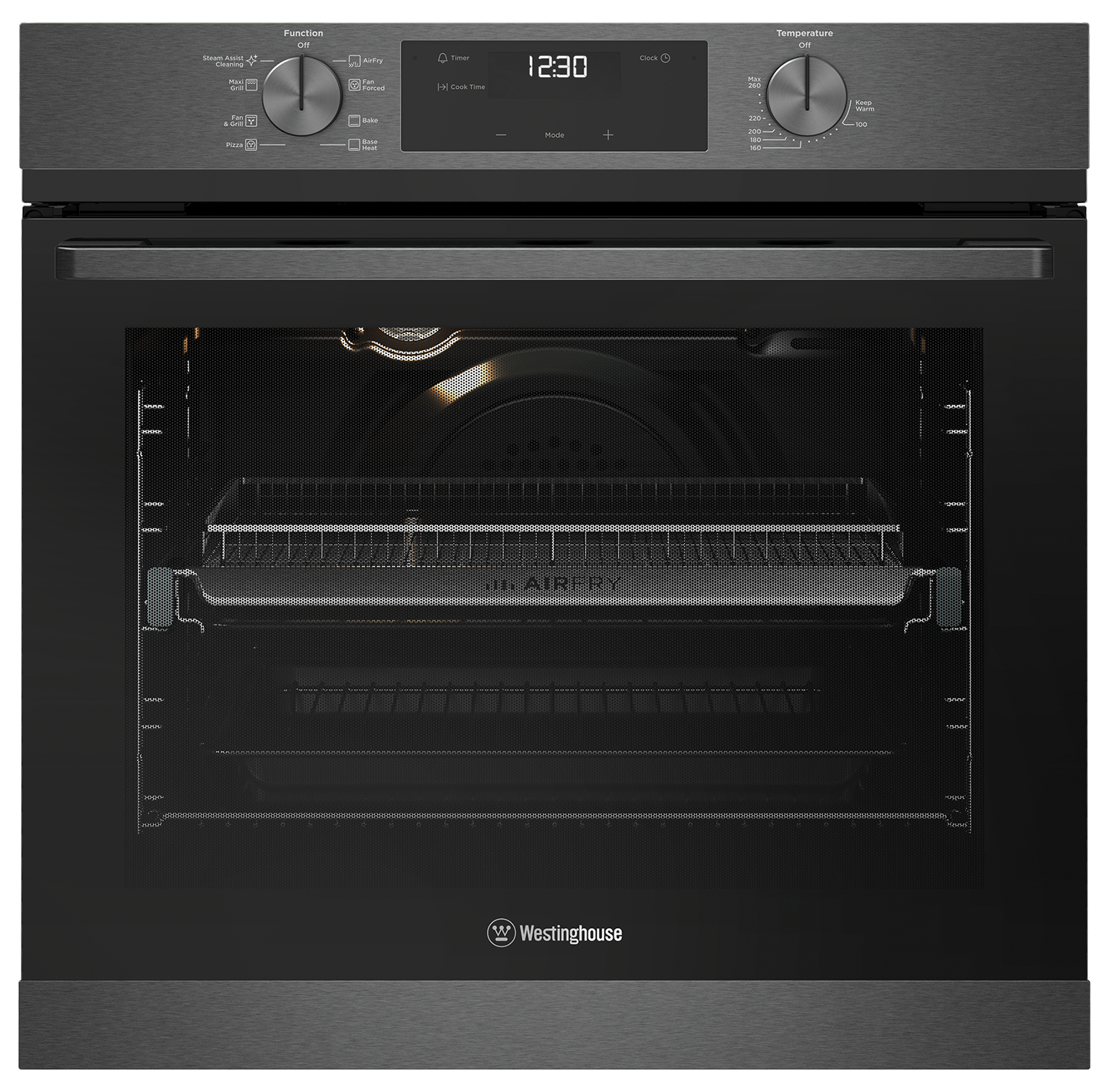 60cm multi-function 8 oven with AirFry, dark stainless steel ...