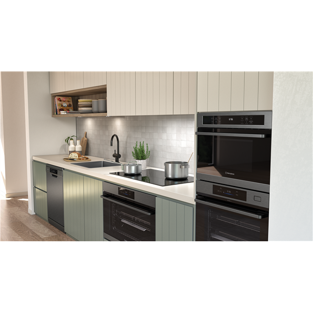 60cm multi-function 19 pyrolytic oven with Roast + Steam, dark ...