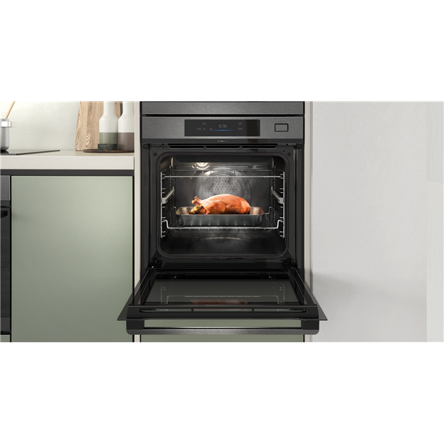 60cm multi-function 19 pyrolytic oven with Roast + Steam, dark ...