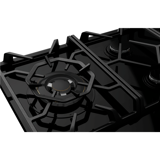 90cm 5 burner black ceramic glass gas cooktop - WHG959BD | Westinghouse ...