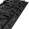 90cm 5 burner black ceramic glass gas cooktop - WHG955BCA ...