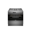 90cm dual fuel freestanding oven with AirFry, dark stainless steel ...