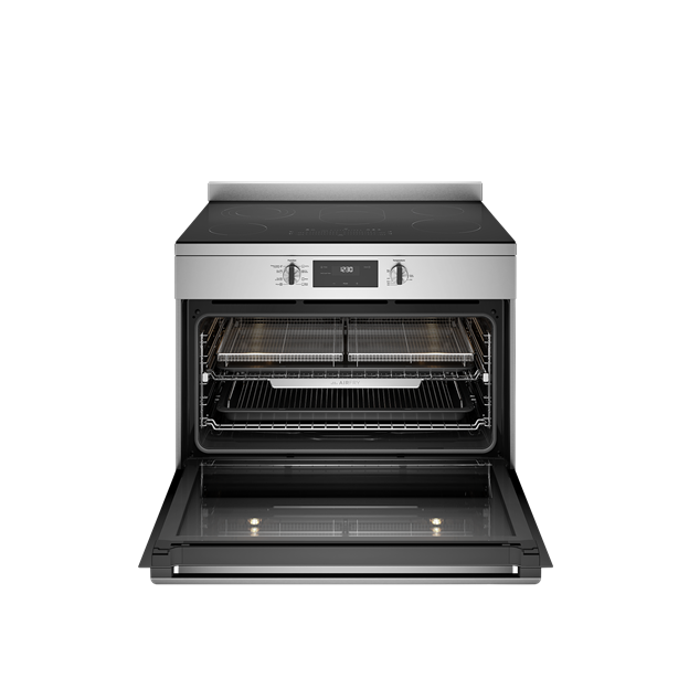 90cm electric freestanding oven with AirFry, stainless steel ...