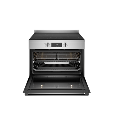 90cm electric freestanding oven with AirFry, stainless steel ...