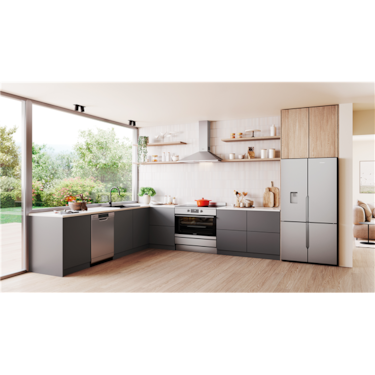 90cm electric freestanding oven with AirFry, stainless steel ...