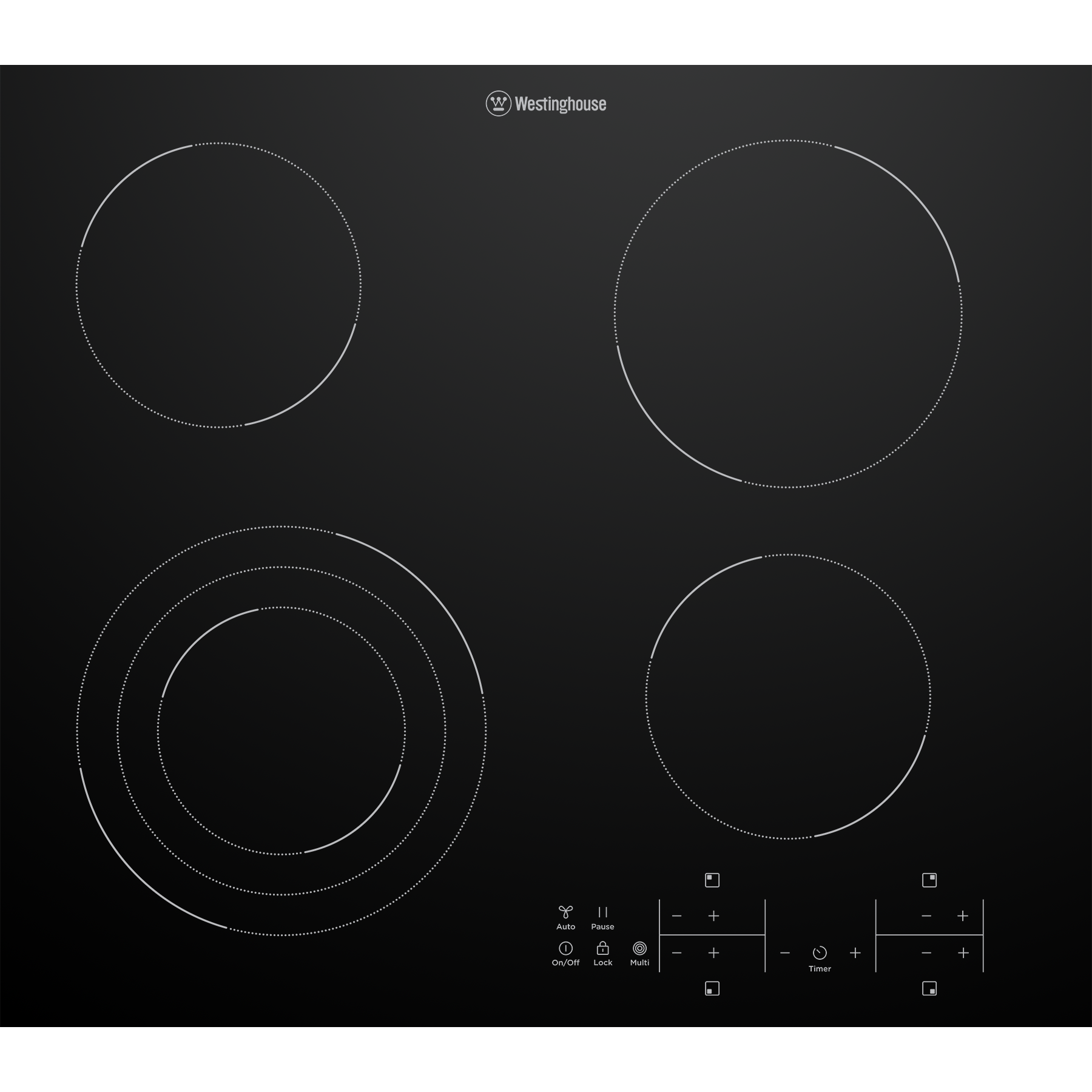 60cm 4 zone ceramic cooktop - WHC643BE | Westinghouse Australia