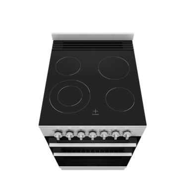 54cm freestanding electric oven and ceramic cooktop, stainless steel ...