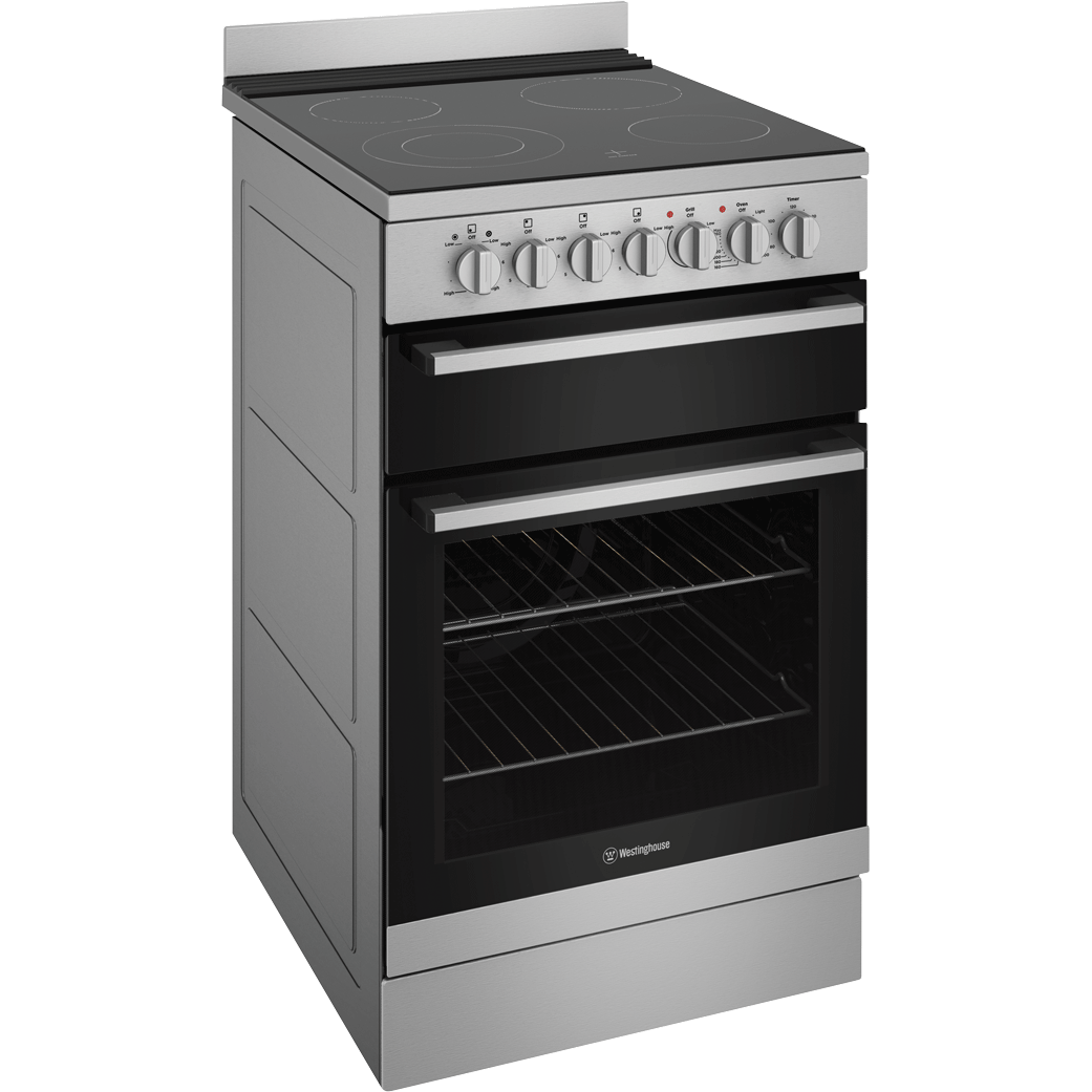 54cm freestanding electric oven and ceramic cooktop, stainless steel ...