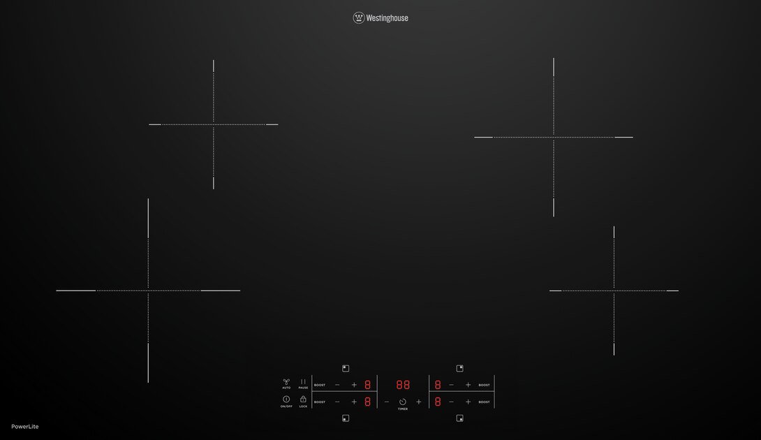 90cm 4 Zone PowerReady Induction Cooktop - WHI942BE | Westinghouse ...
